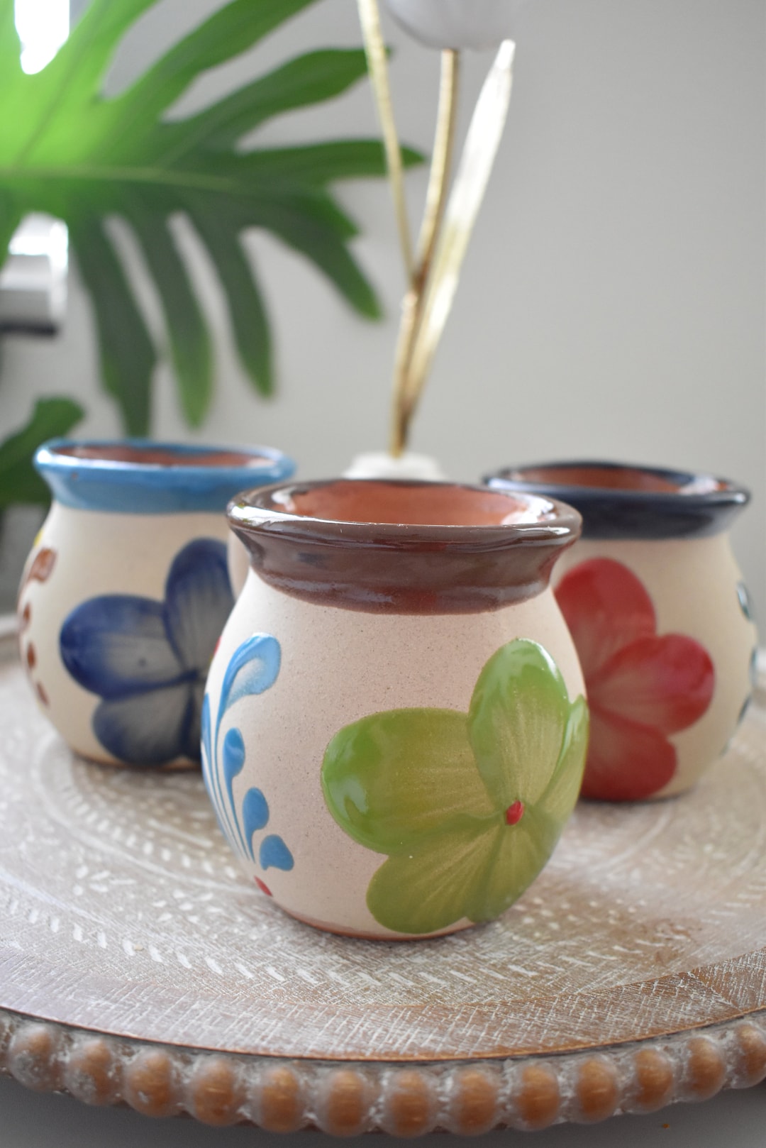 Barro Flower Cups - Mexican Handmade - Etsy