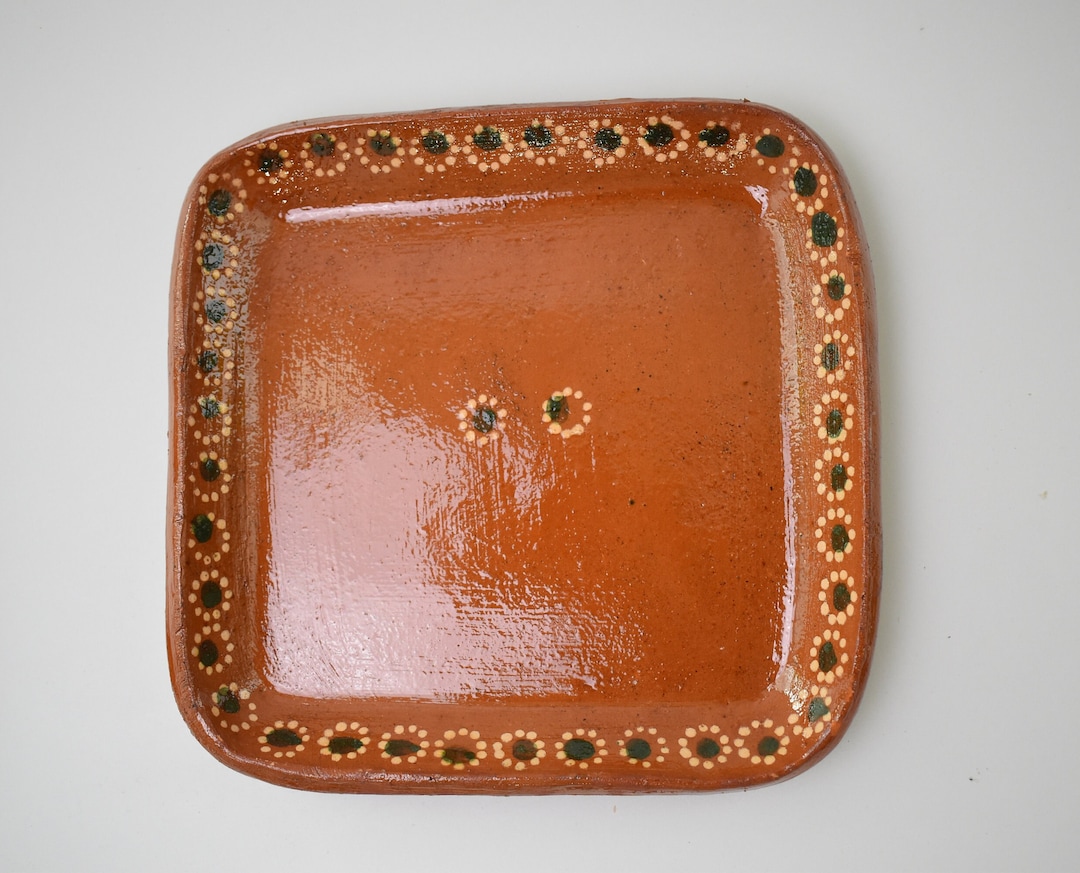 Terracotta Square Mexican Plate - 8 Inches - Set of 4 Plates - Etsy