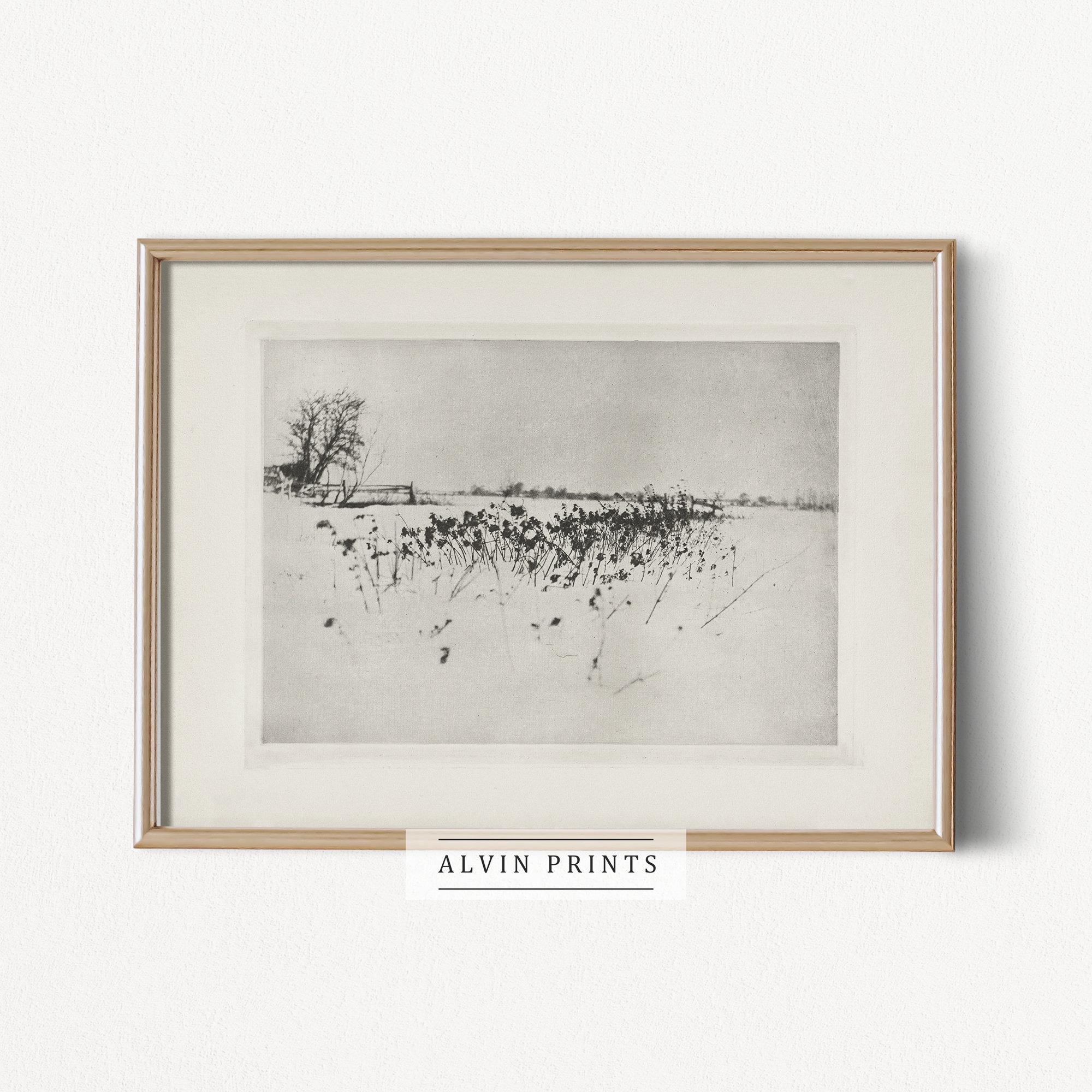 Vintage Nature Landscape Sketch Wall Art Mailed Fine Art - Etsy