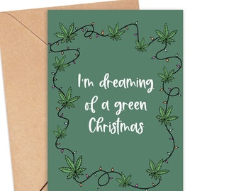 Weed Christmas Card | Etsy