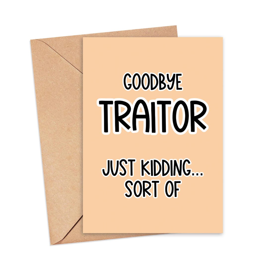 Funny New Job Card, Farewell Coworker Card Goodbye Colleague Card, Job ...