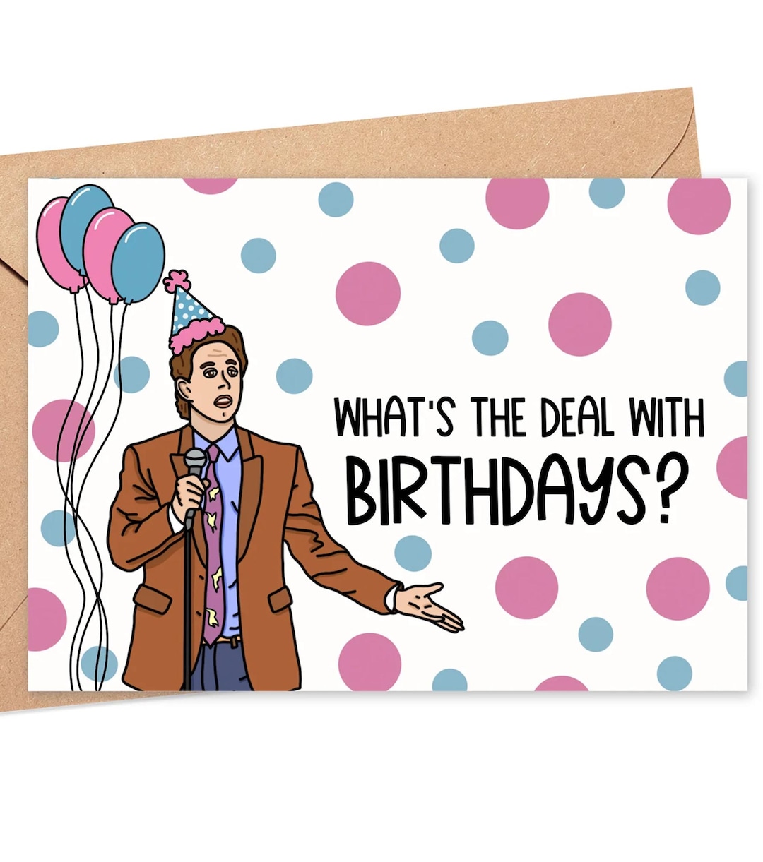 Seinfeld Birthday Card, PRINTABLE Jerry Seinfeld Birthday Card, Funny ...