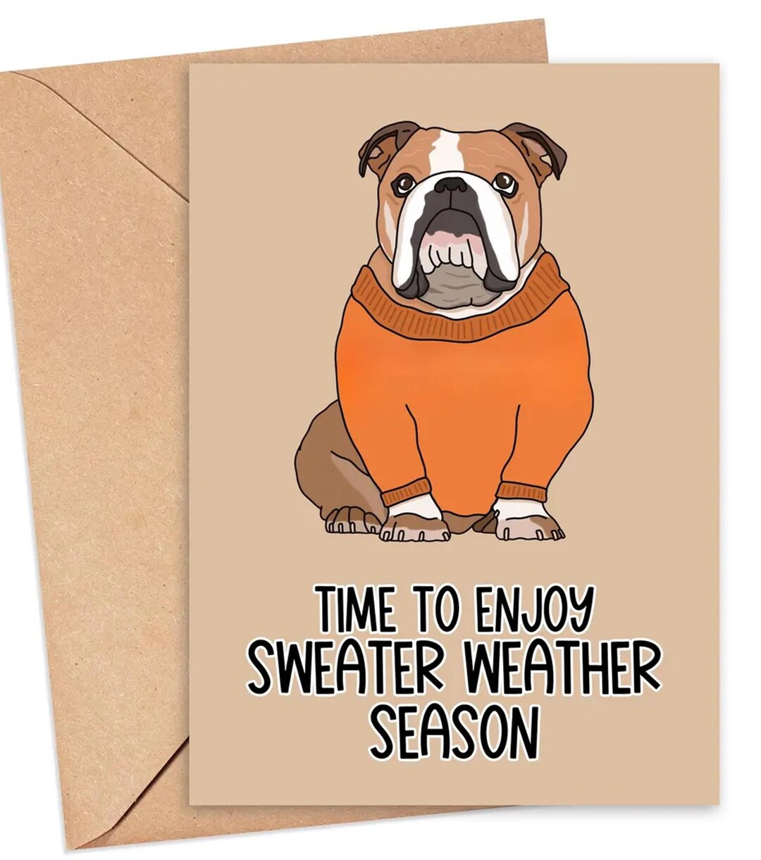 Printable Card for Friend, Happy Fall Card, Sweater Weather Gift for ...