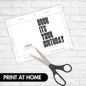 Bruth Skibbidi Rizz Printable Birthday Card, Funny Birthday Card for ...