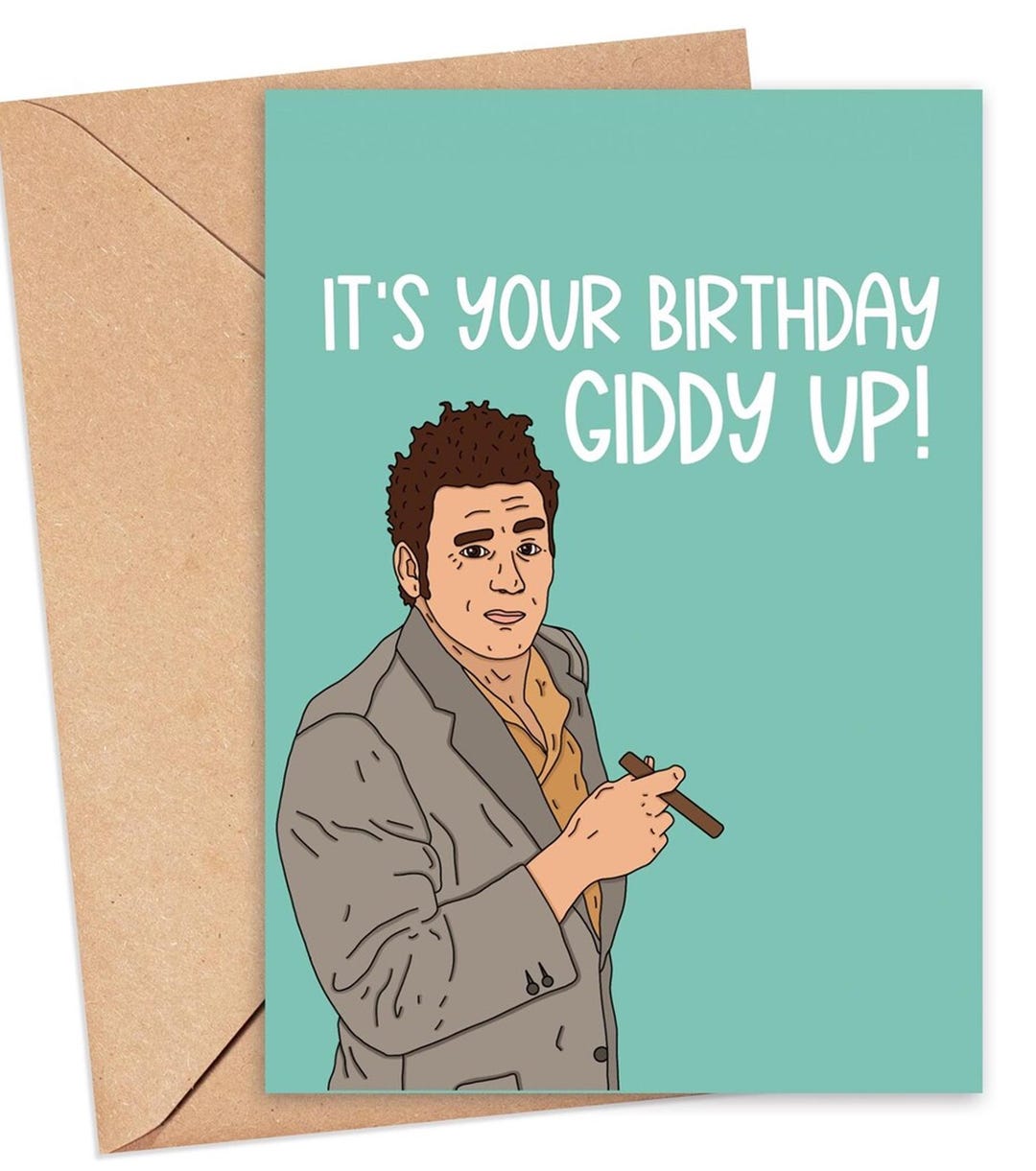 Funny Birthday Card for Husband, Kramer Seinfeld Valentine Day Card ...