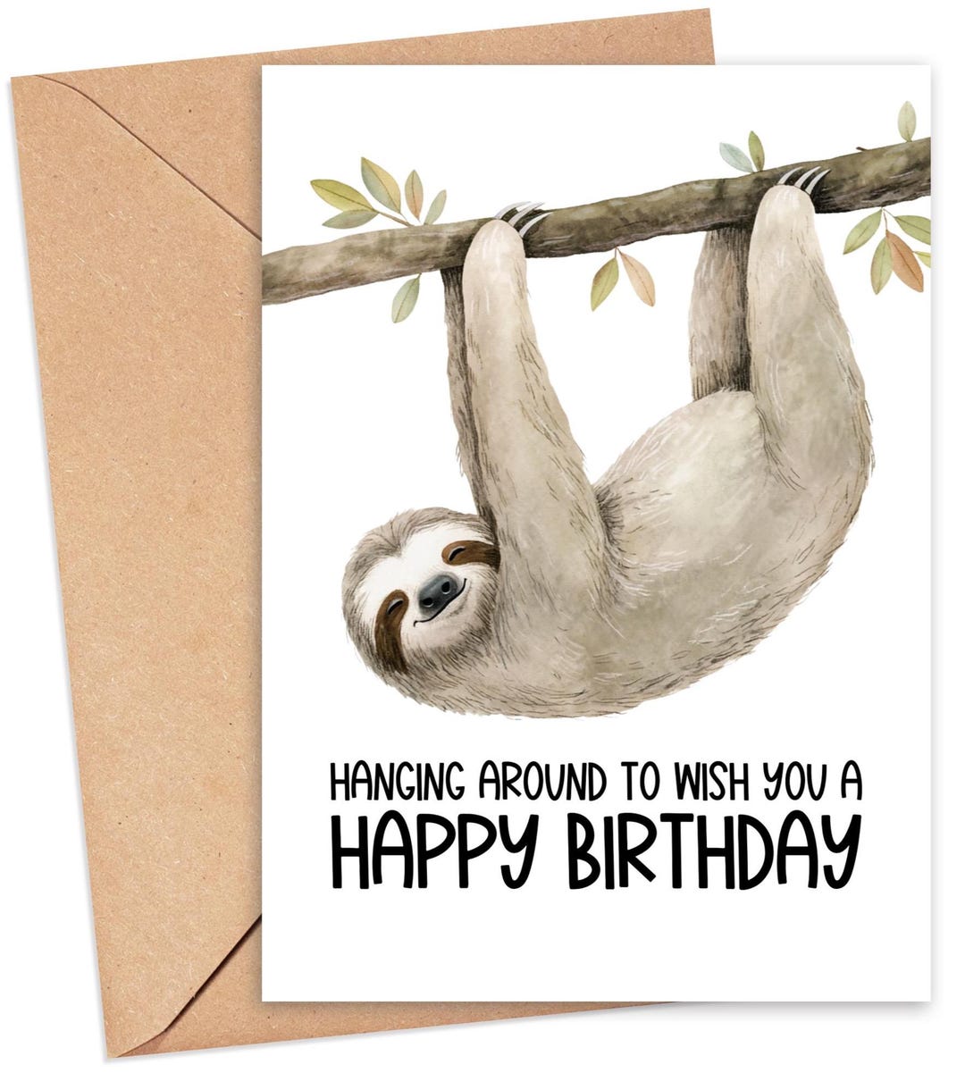 Printable Card Birthday Card for Kids Sloth Lover Birthday Card, Bday ...