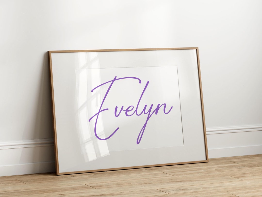 Personalized Baby Name Print With Elegant Script, Timeless Nursery Name ...