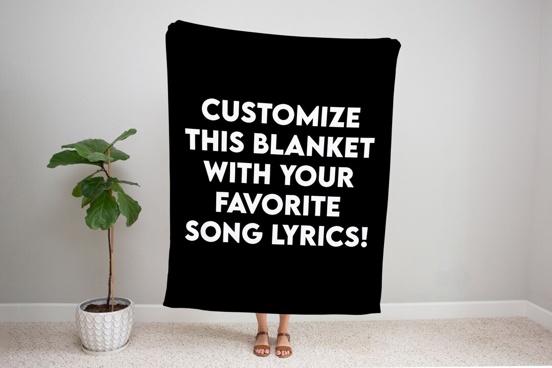 Custom Song Lyrics Blanket, Personalized Song Lyric Blanket, Wedding ...