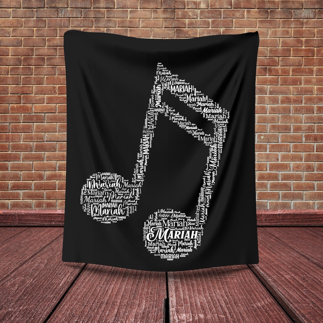 Personalized Music Note Blanket, Music Gifts, Music Gifts, Musician ...