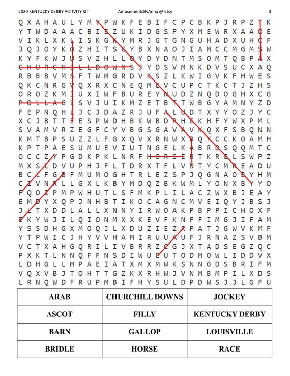 Kentucky Derby Activity Packet | Etsy