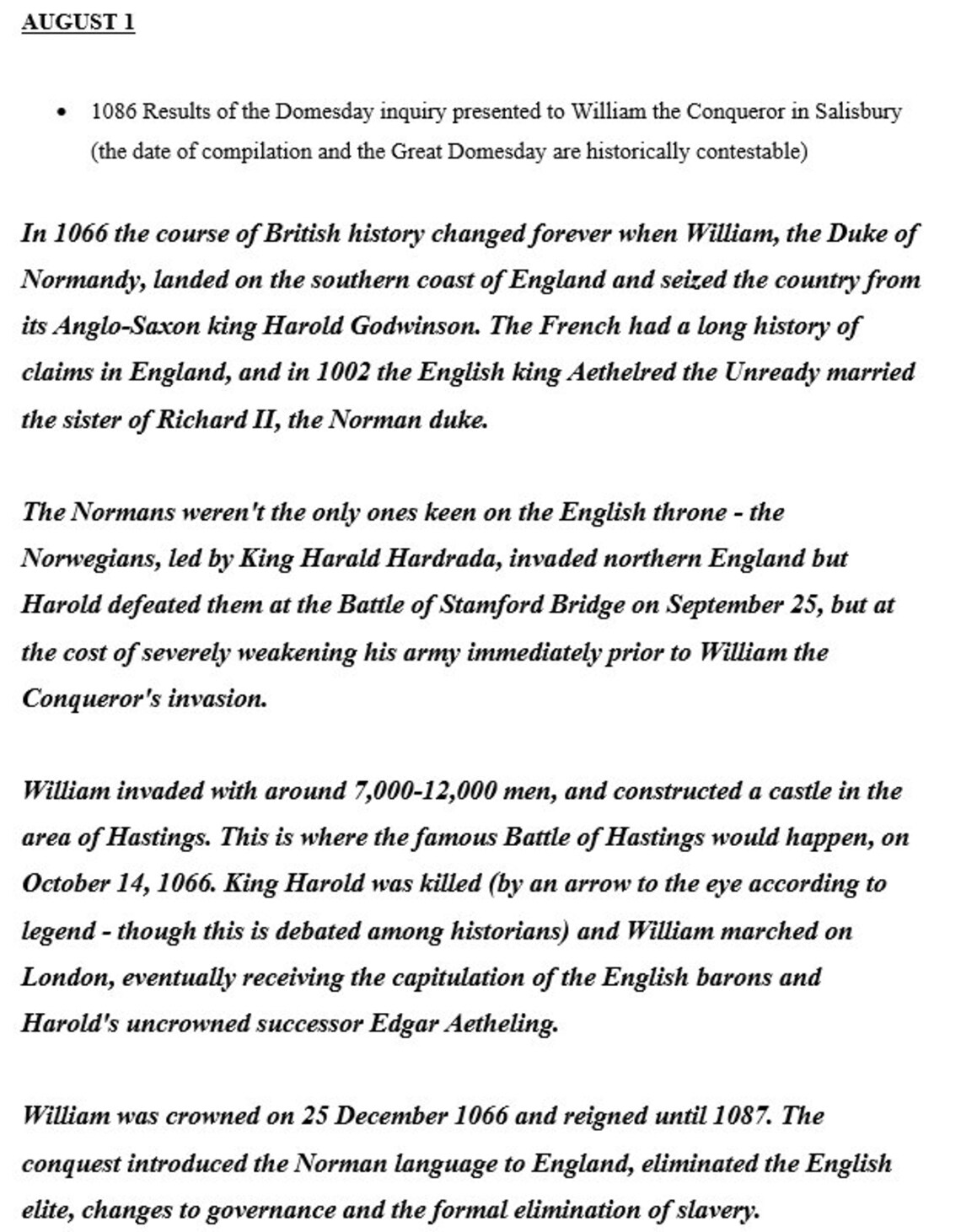 August This Day in History Through 2019 - Etsy