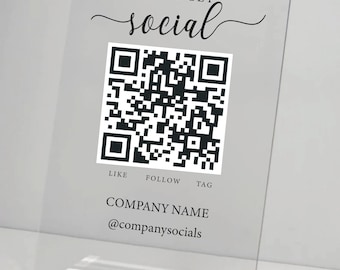 Acrylic QR Code Sign - Etsy