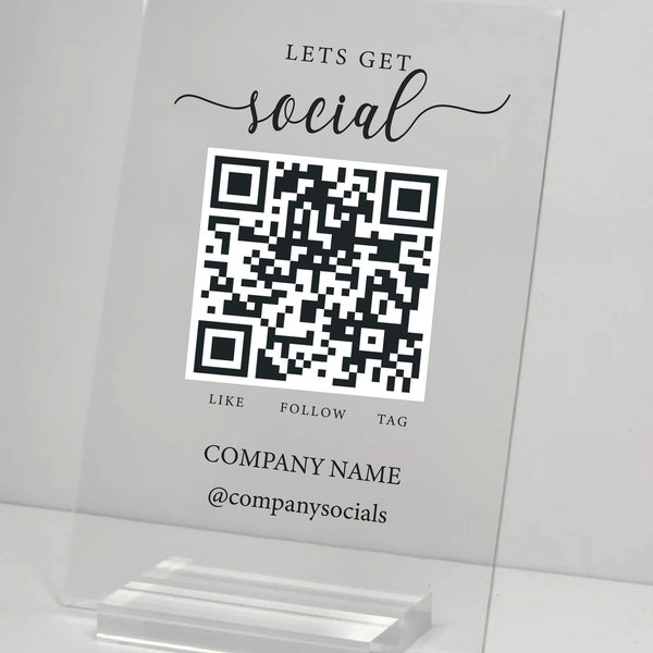 Acrylic Qr Code Sign - Etsy