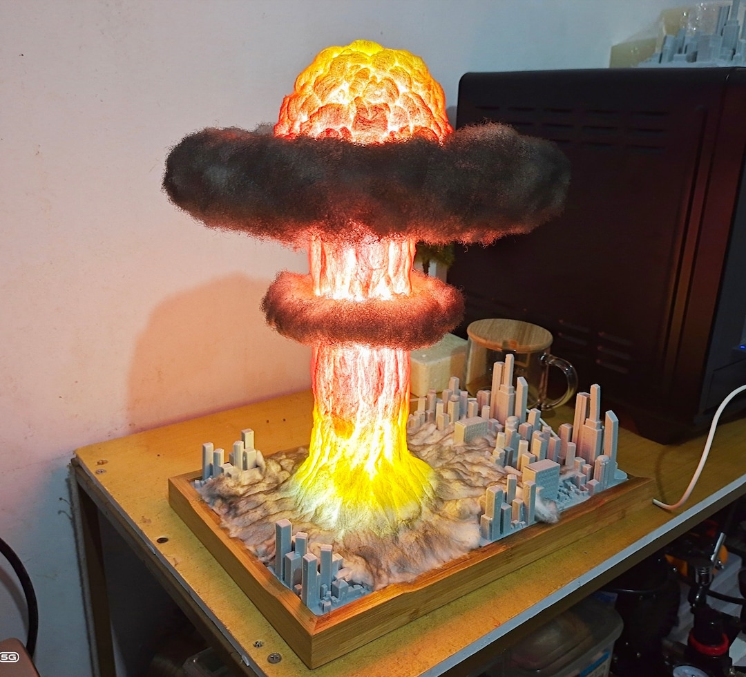 3D Mushroom Cloud Nuclear Explosion Lamp Atomic Bomb Model - Etsy
