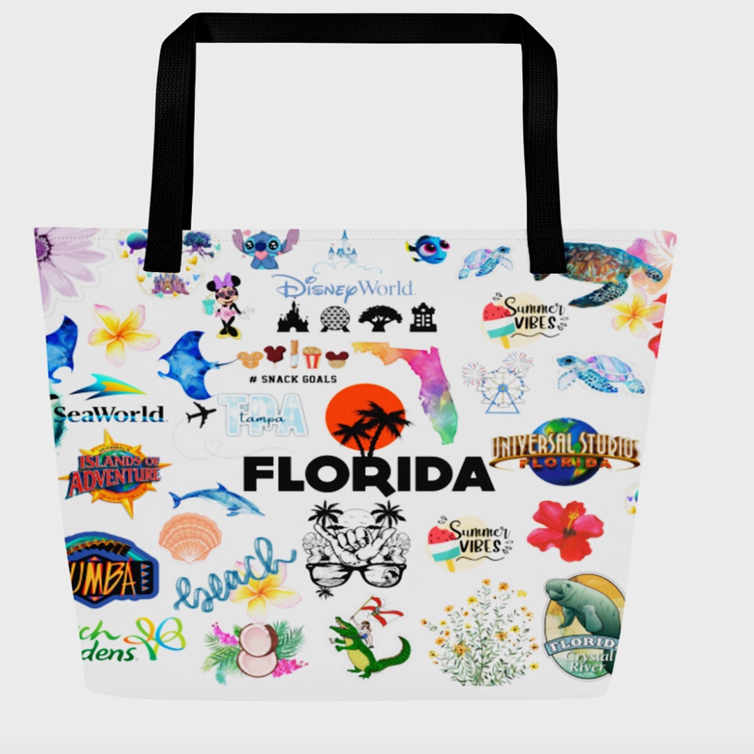 Personalized Florida Bag With All the Amazing Places - Etsy