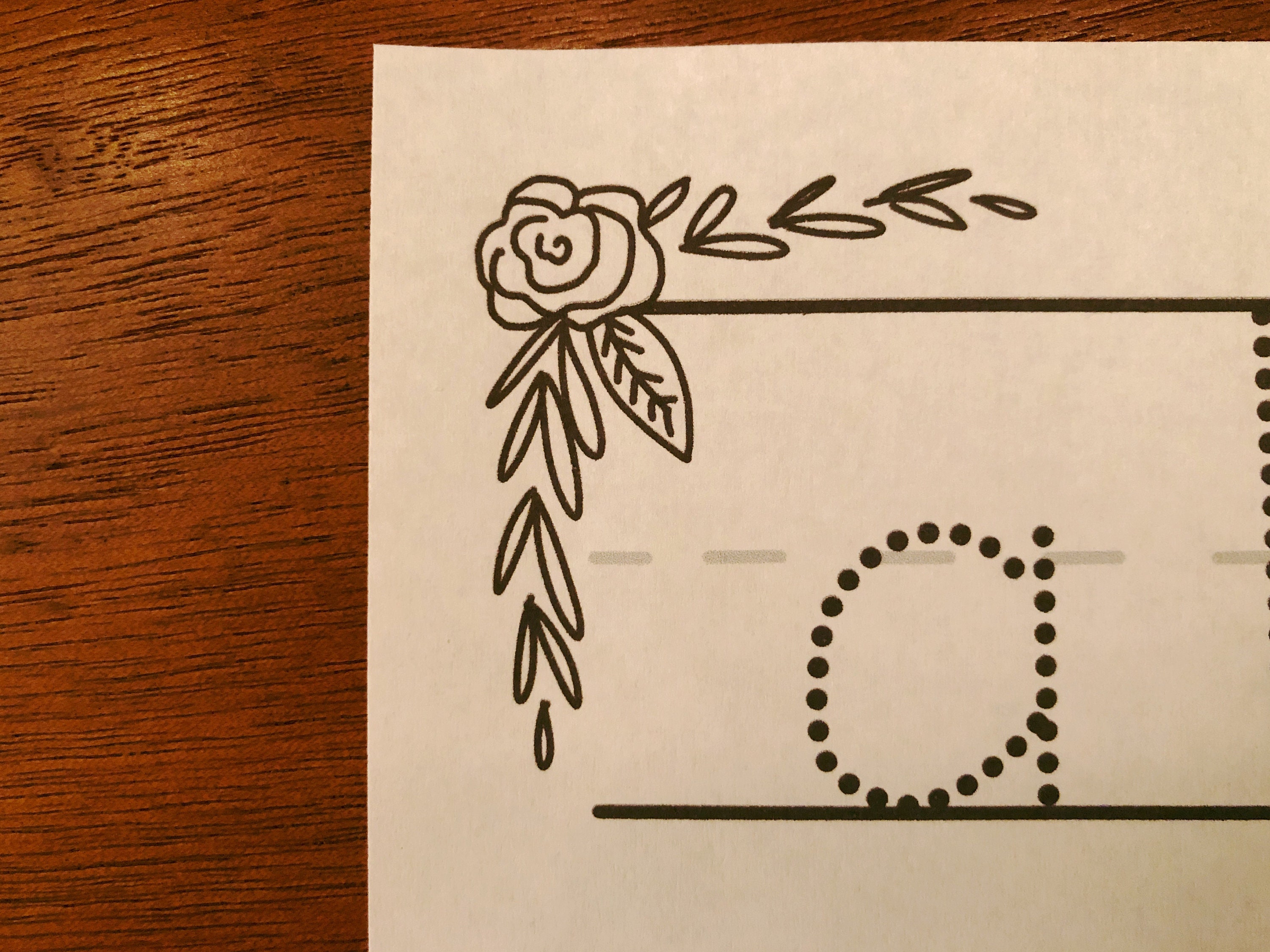 Traceable Alphabet Floral Border Digital Download | Etsy