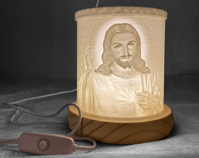 Jesus Light, 3D Printed Jesus LED Light, LED Candle Light, Jesus ...