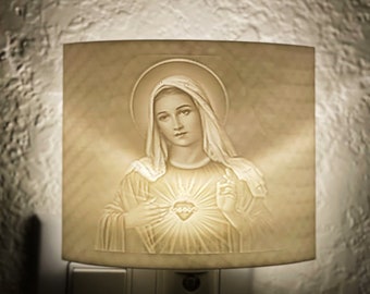 Virgin Mary Plug in Night Light - Etsy