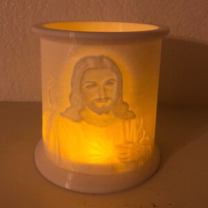 Jesus Light 3D Printed Jesus LED Light LED Candle Light - Etsy