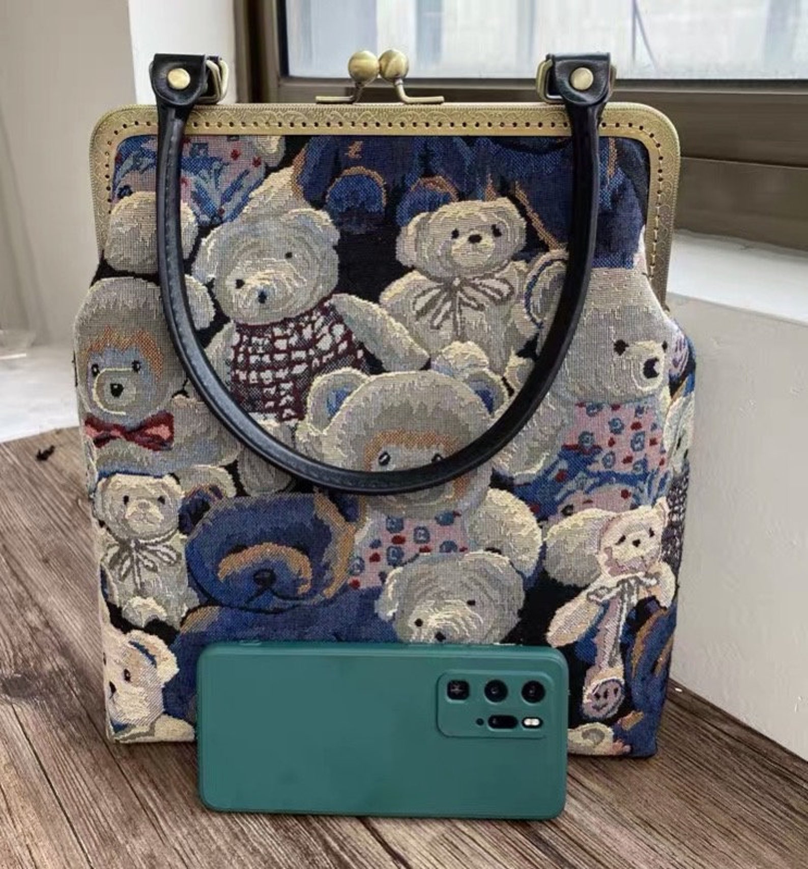 Large Purse / Teddy Bear Purse / Birthday Gift / Shoulder Bag - Etsy