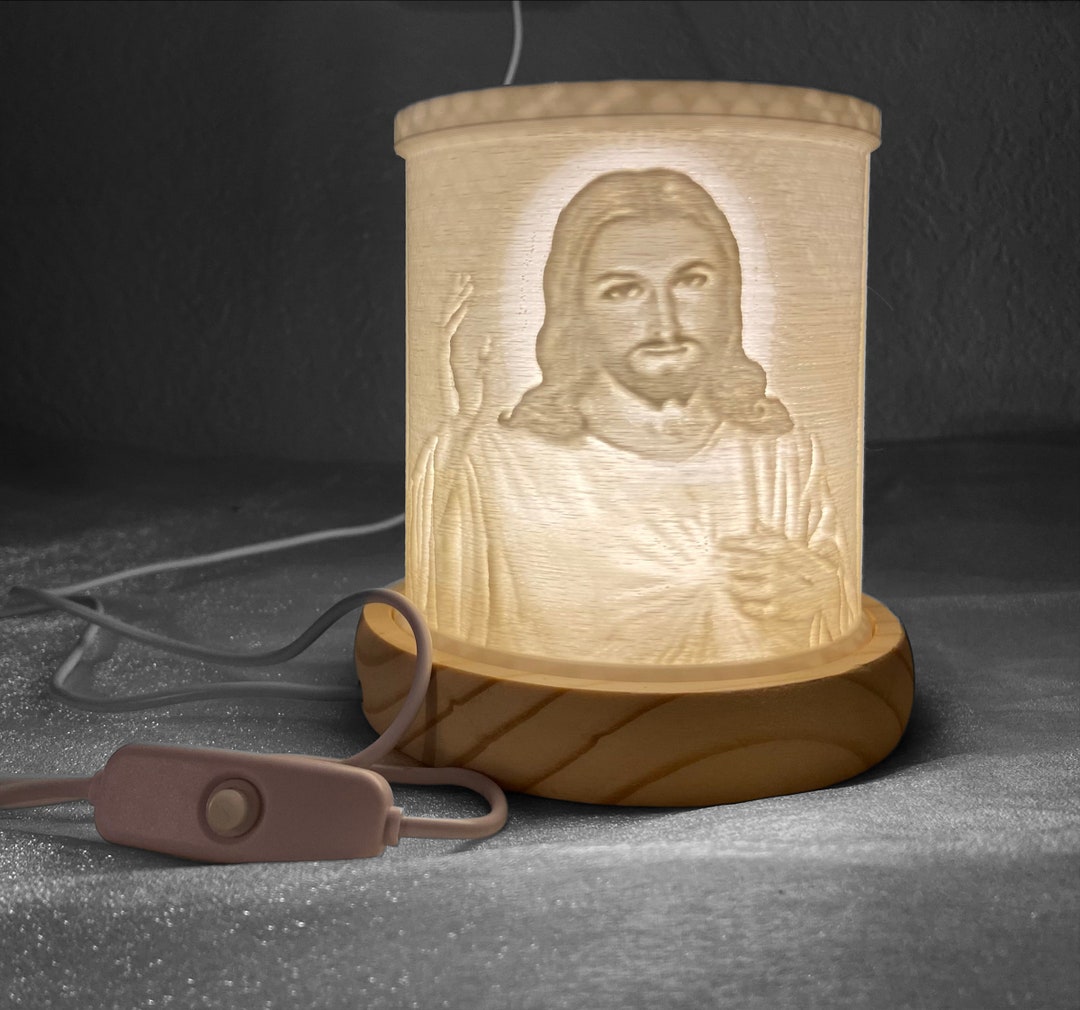 Jesus Light 3D Printed Jesus LED Light LED Candle Light - Etsy