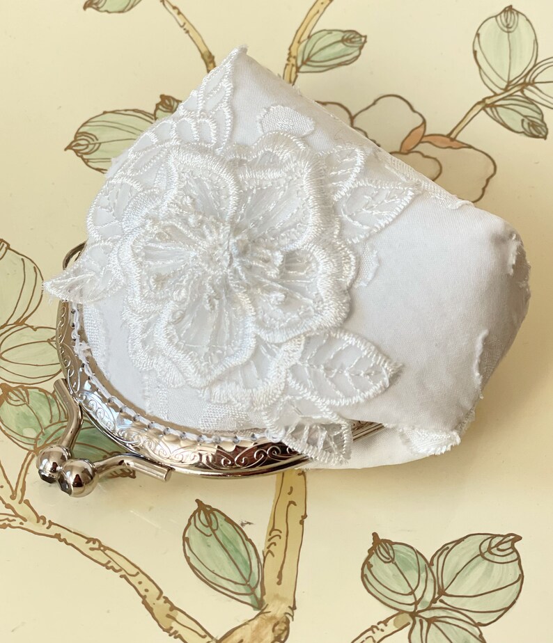 Wedding Coin Purse White Purse Coin Bag Coin Purse - Etsy