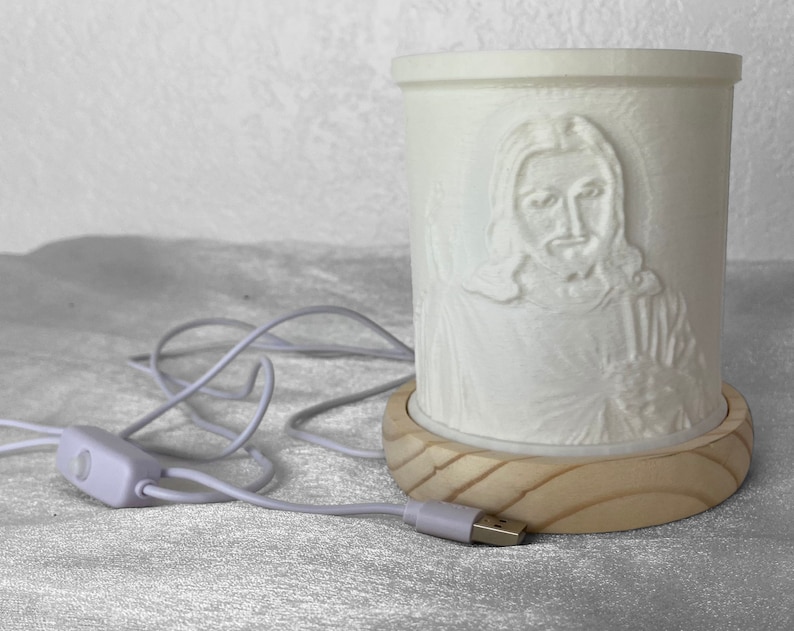 Jesus Light 3D Printed Jesus LED Light LED Candle Light - Etsy