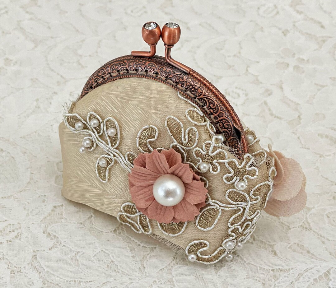 Wedding Coin Purse White Purse Coin Bag Coin Purse - Etsy