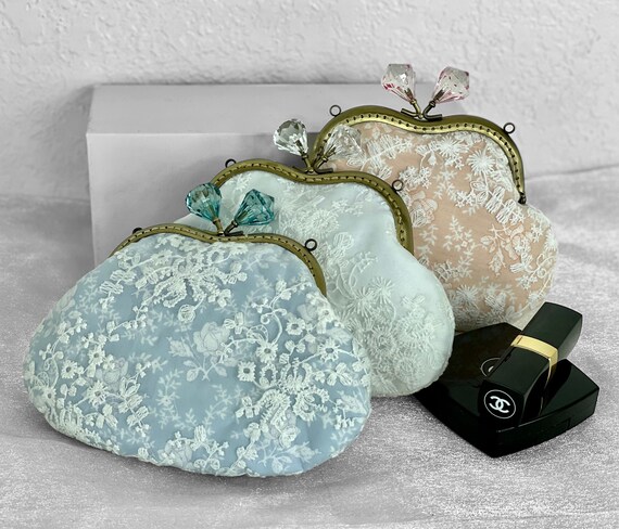 Lace Coin Purse / Coin Purse / Kiss Lock Coin Purse / Lace - Etsy