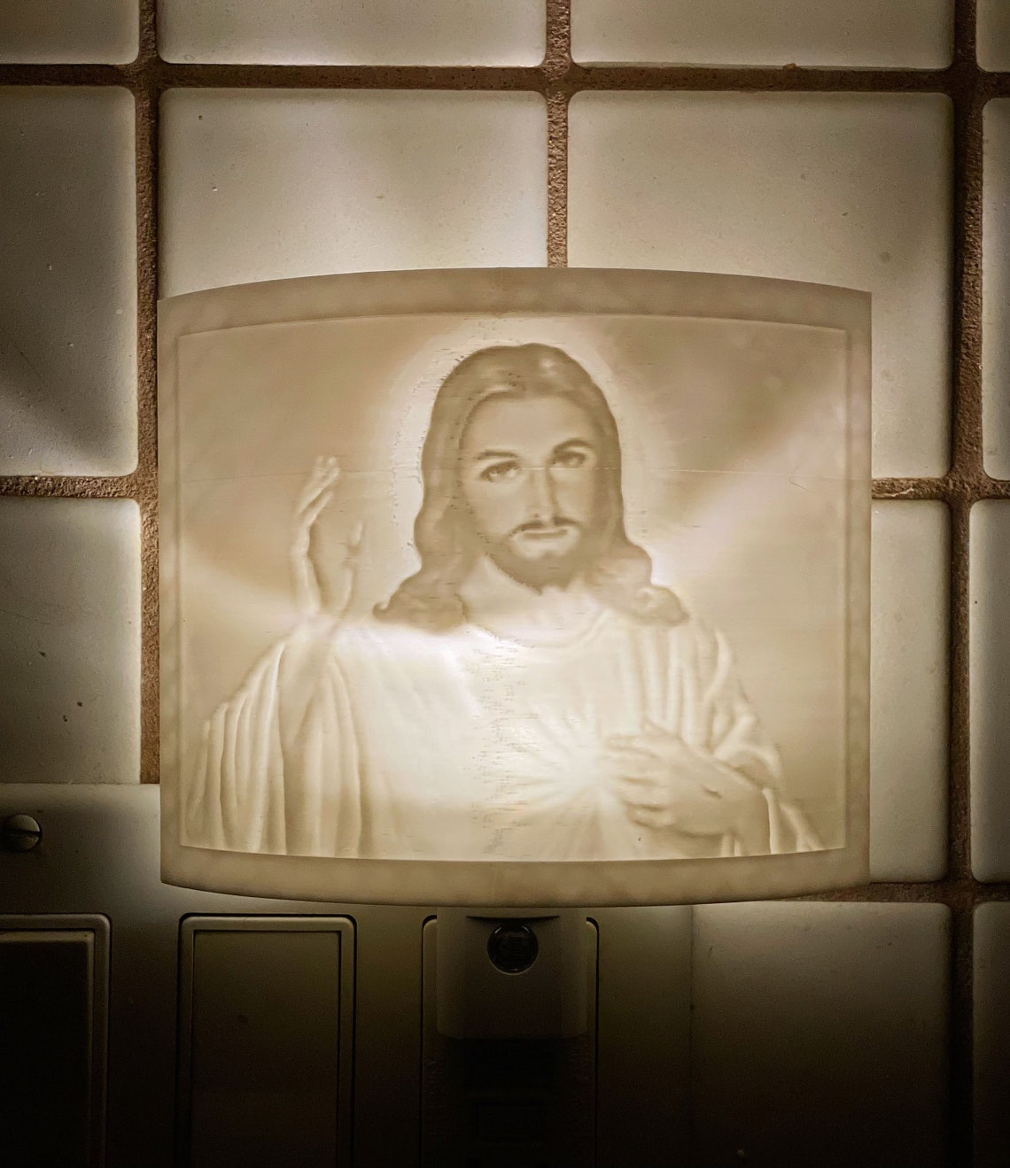 Jesus Nightlight / Jesus of Divine Mercy / Jesus Night Light / - Etsy