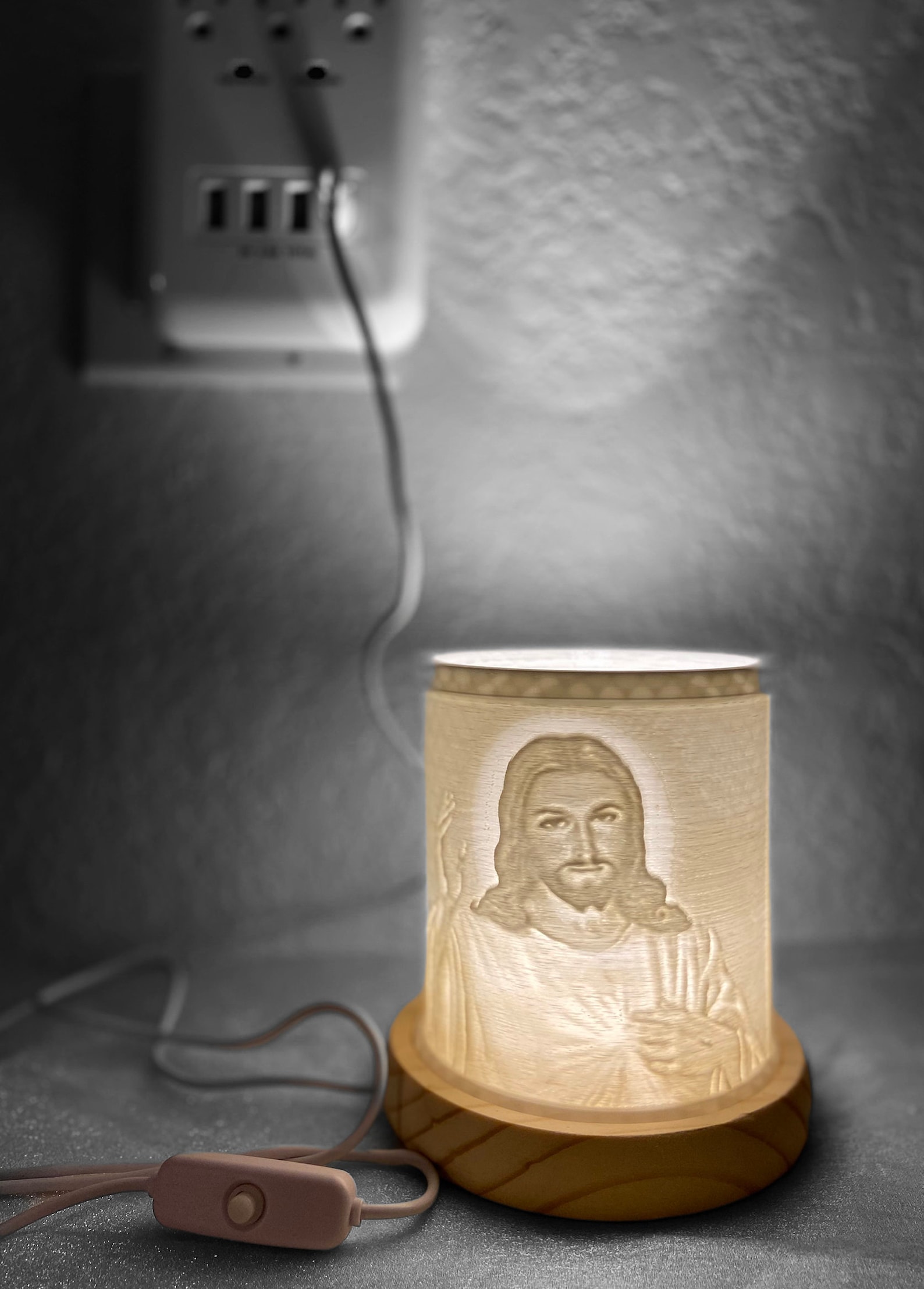 Jesus Light 3D Printed Jesus LED Light LED Candle Light - Etsy