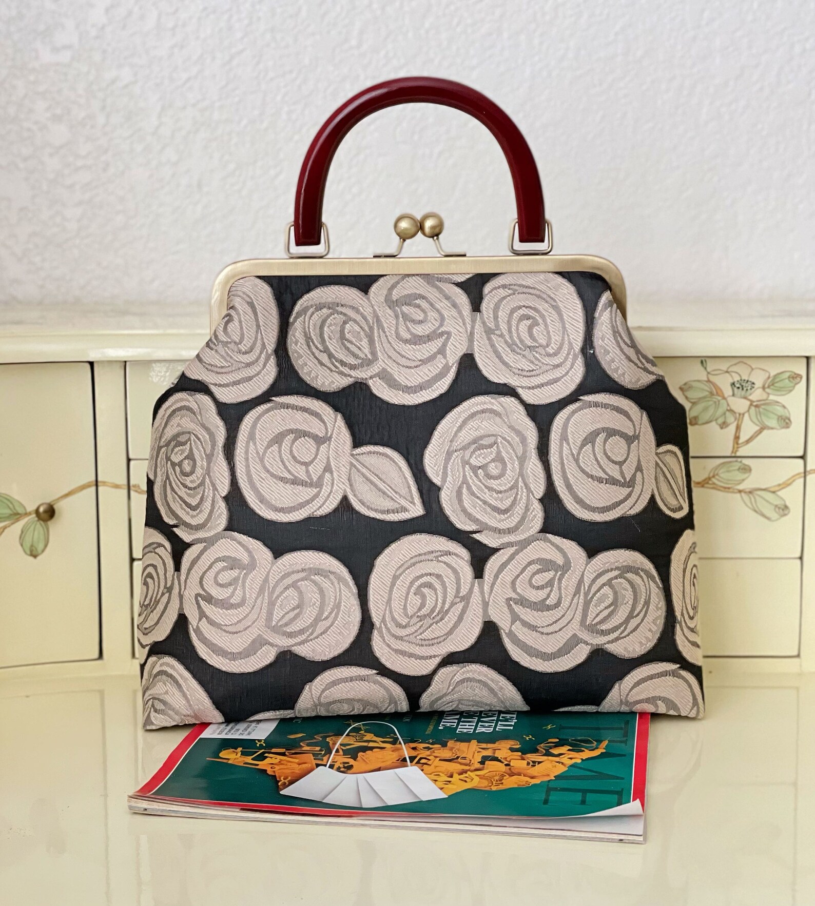 Floral Fashion Handbag Haute Couture Purse Fashion & Runway - Etsy