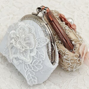 Wedding Coin Purse White Purse Coin Bag Coin Purse - Etsy