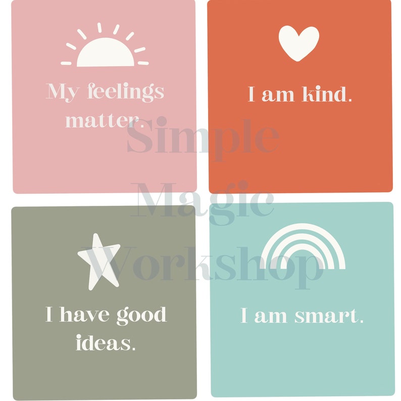 Printable Affirmation Cards for Kids - Etsy