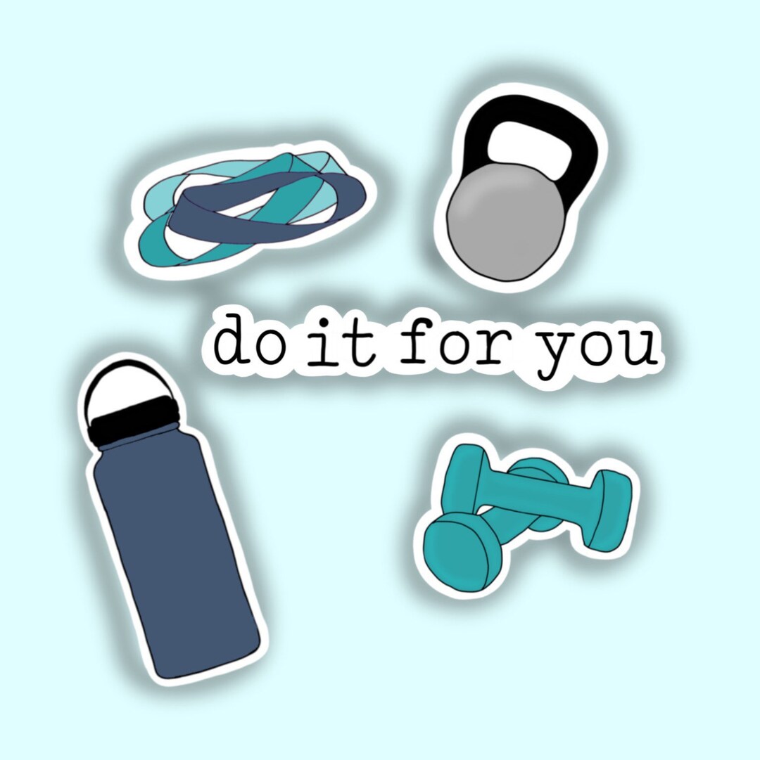 Workout Themed Stickers / Individual Stickers or Full Set, Glossy ...
