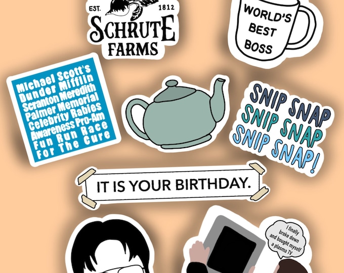 The Office Stickers / Individual Stickers or Full Set, Sticker, Glossy ...