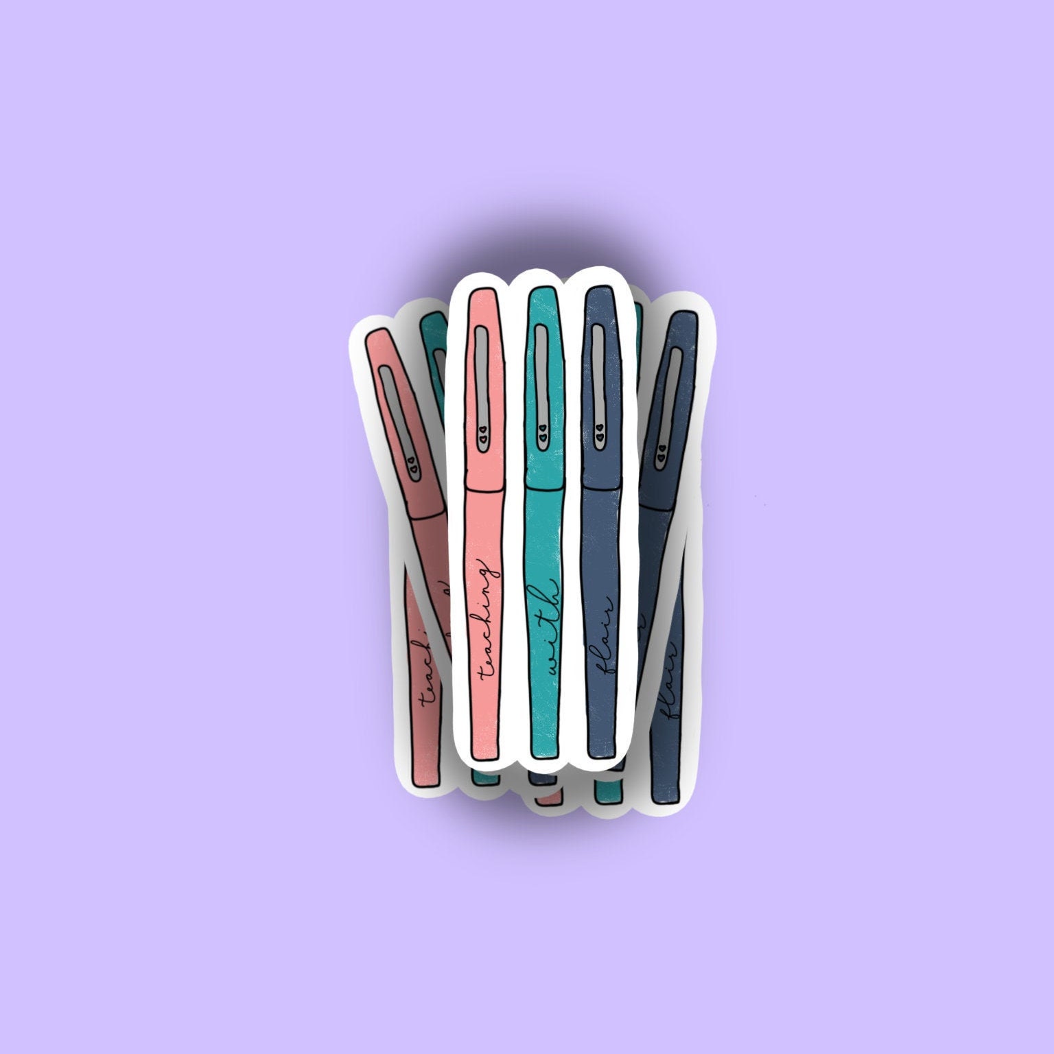 Teaching With Flair Sticker Sticker Glossy Sticker Laptop | Etsy