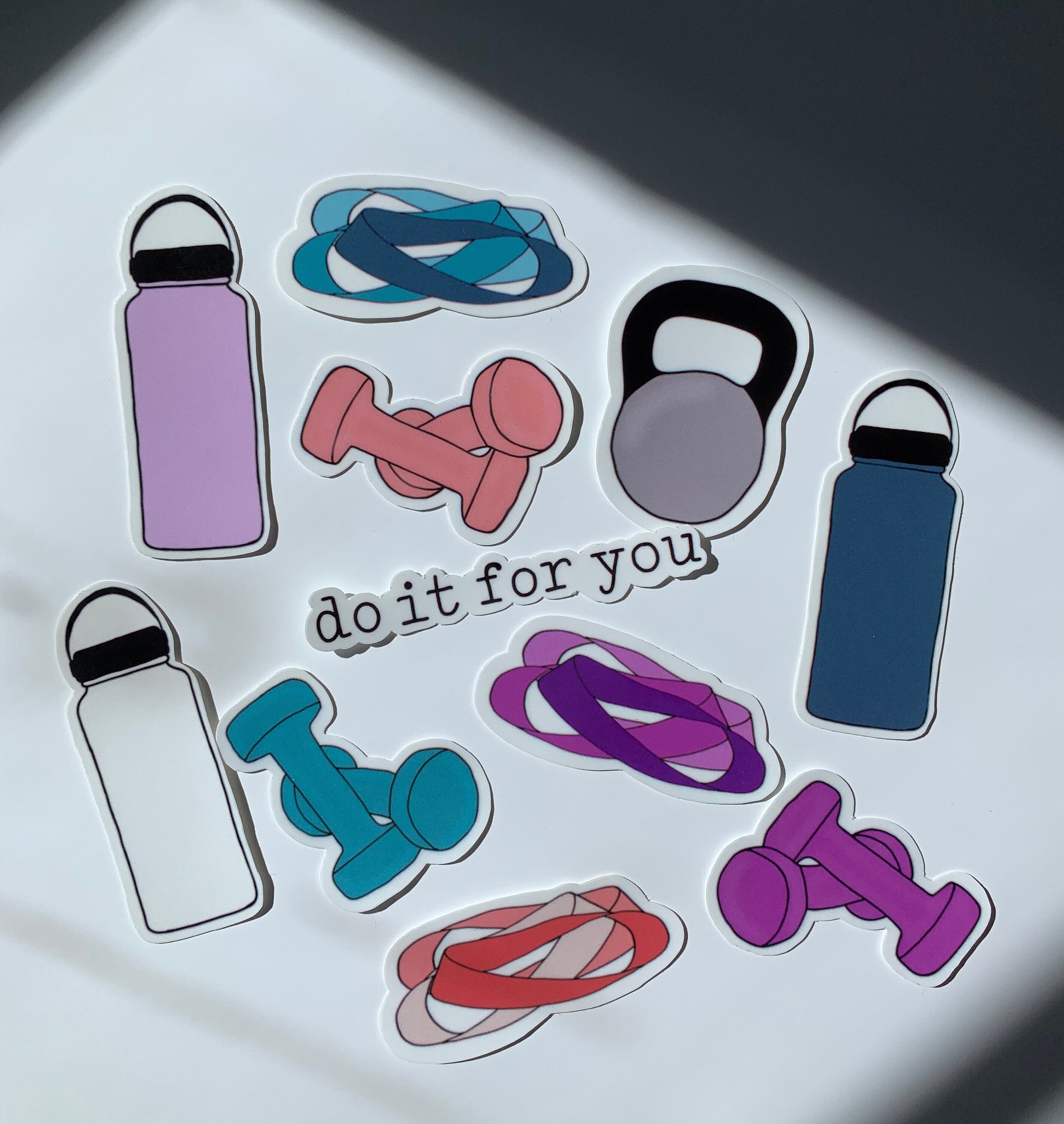 Workout Themed Stickers / Individual Stickers or Full Set - Etsy