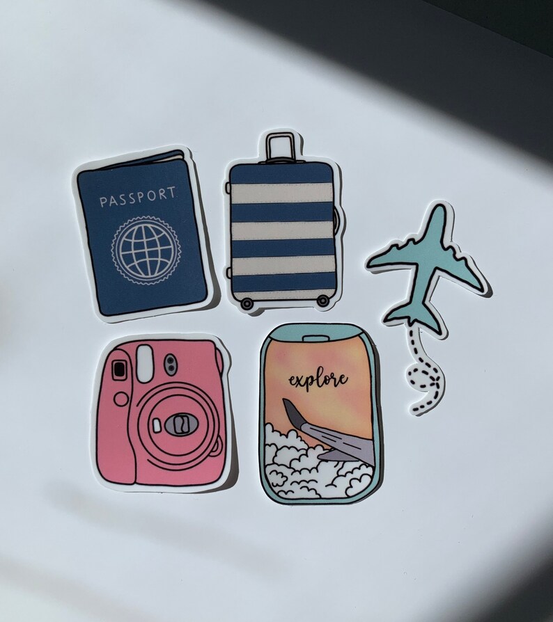 Travel Themed Stickers / Individual Stickers or Full Set | Etsy