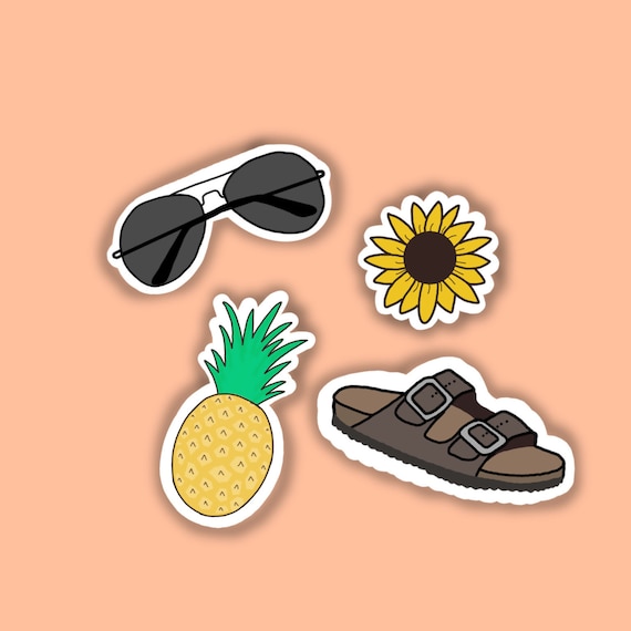 Summer Stickers / Individual Stickers or Full Set Sticker | Etsy