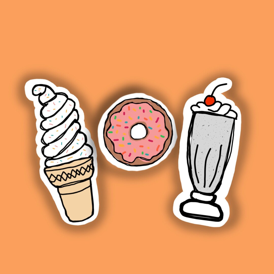 Sweets Stickers / Individual Stickers or Full Set, Sticker, Glossy ...