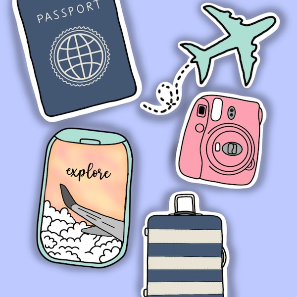 Travel Themed Stickers - Etsy