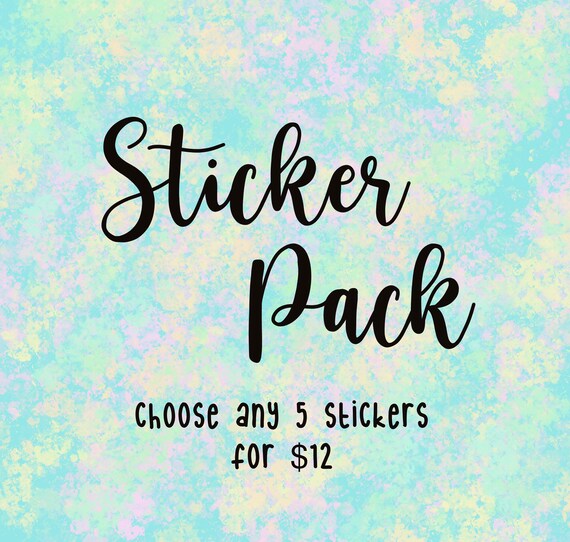 Sticker Pack Choose 5 Stickers Sticker Glossy Sticker | Etsy