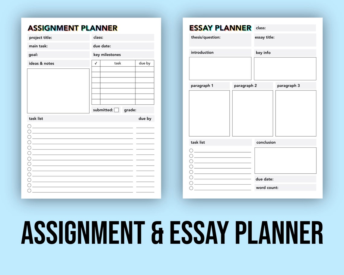 Essay Planner Template Printable for Students Essay Writing - Etsy Canada