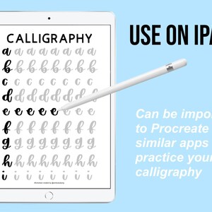 Calligraphy / Handlettering Practice Sheets | Alphabet & Words - Etsy ...