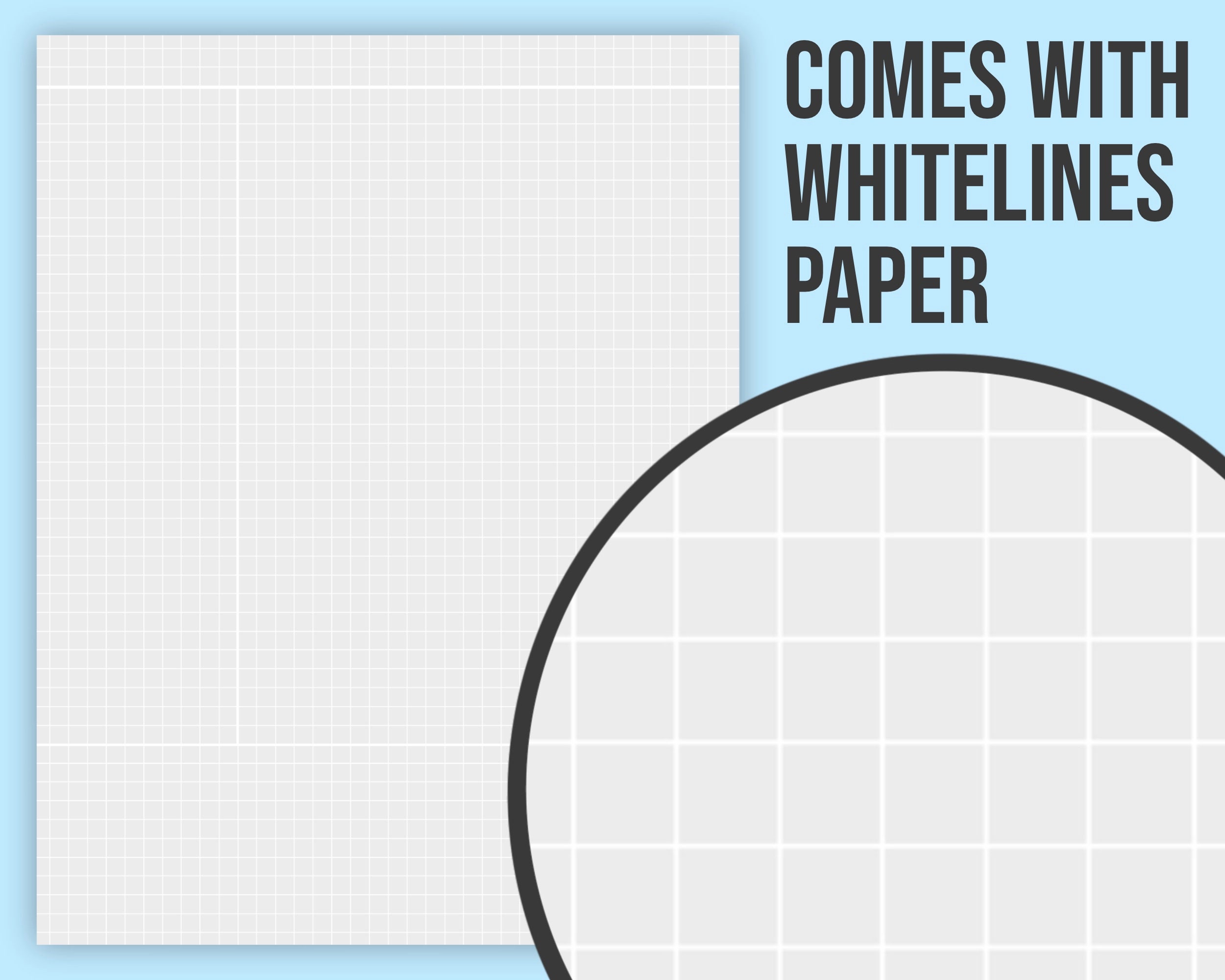 Continuous Cornell Notes Paper Template Sheets Grid & Lined | Etsy