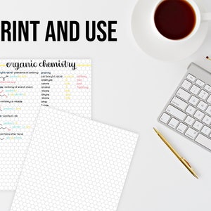 Organic Chemistry Hexagon Paper | Letter & A4 - Etsy
