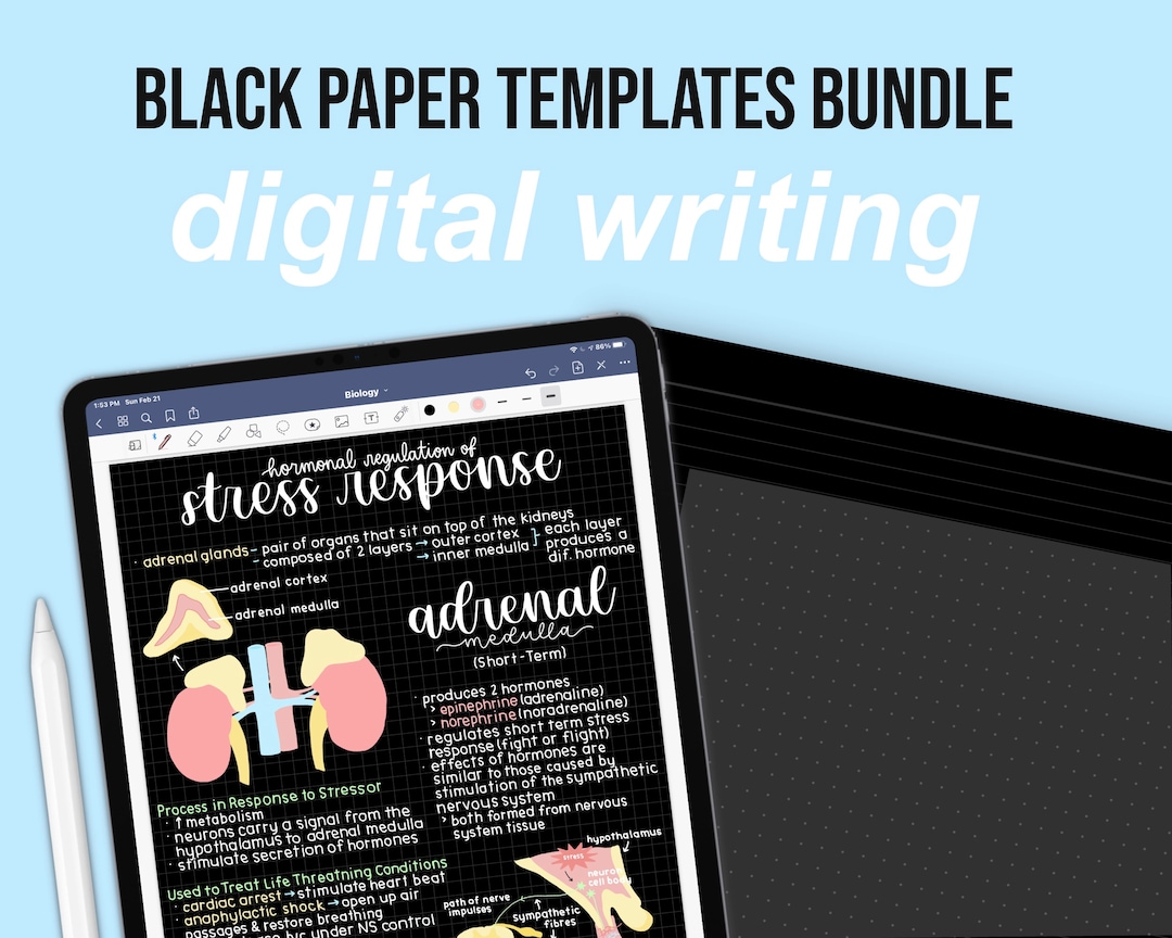 Black Paper Templates | iPad Notetaking | Goodnotes & Notability ...
