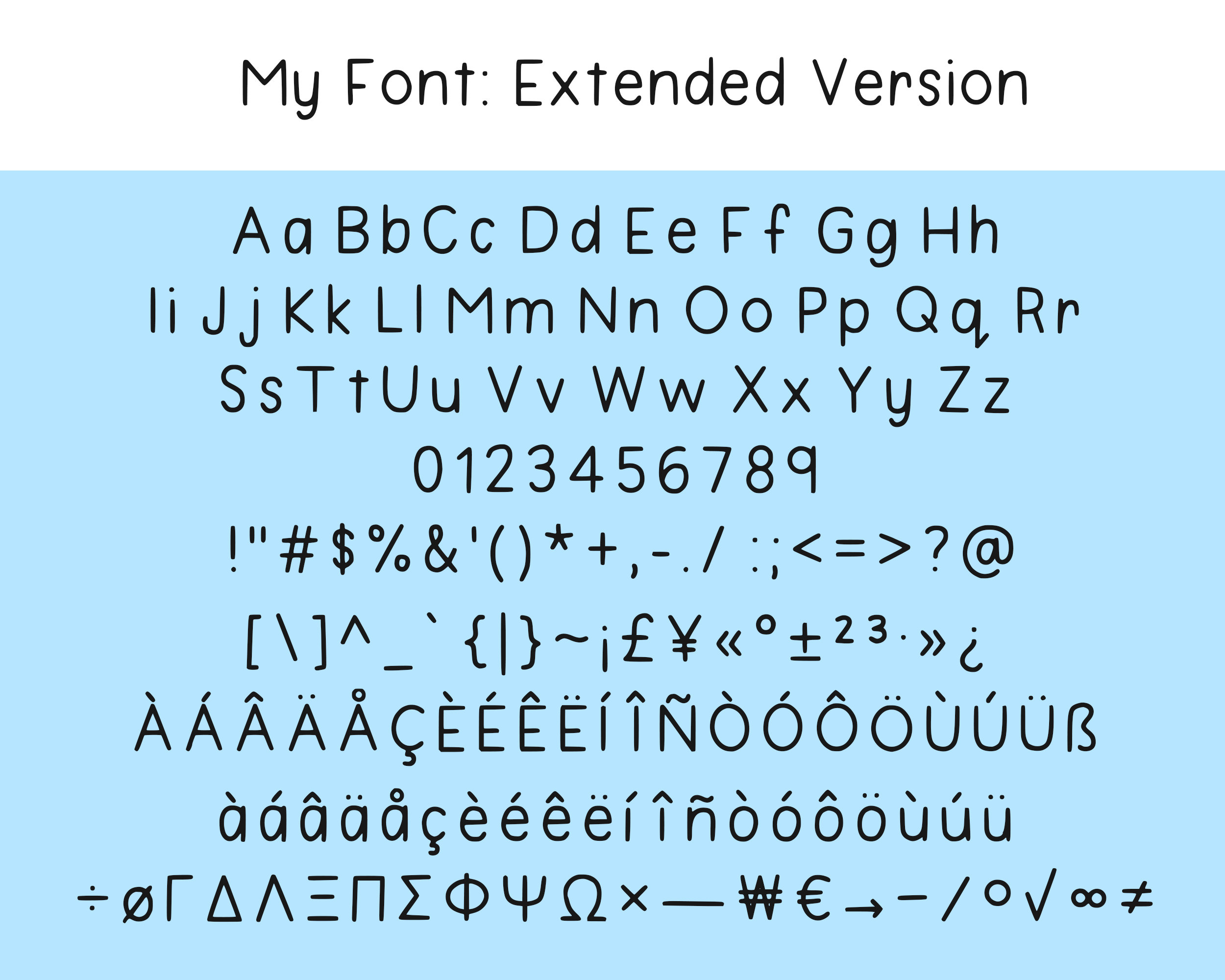 My Handwriting Font: Extended Version - Etsy Canada