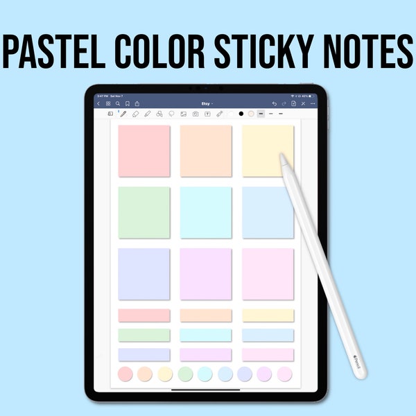 Pastel Sticky Notes - Etsy